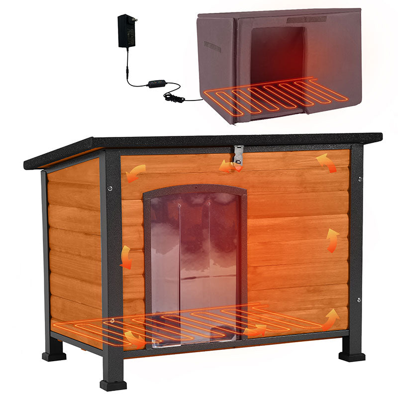 Outdoor Heated Dog House with Low-Voltage Safety | Adjustable ...