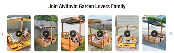 Aivituvin Children's Sandbox With Cover and Canopy