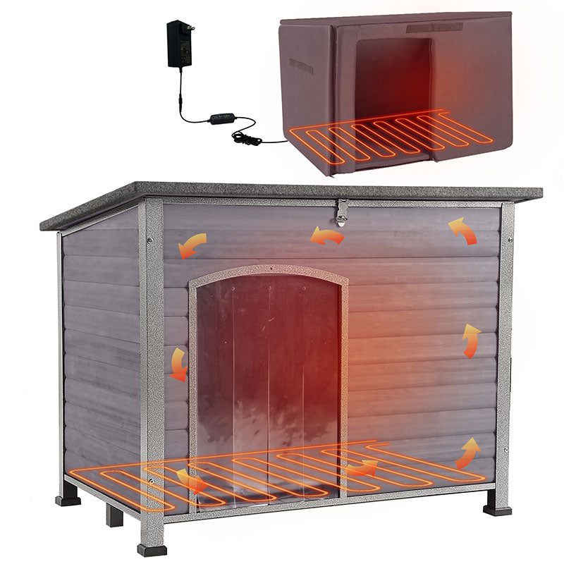 Outdoor Heated Dog House with Low-Voltage Safety | Adjustable ...