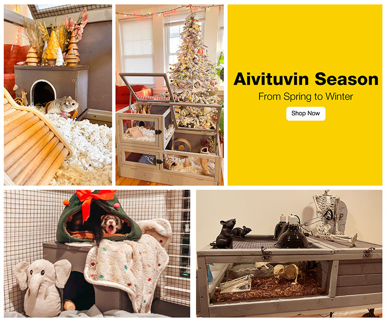 Aivituvin Large Turtle Habitat | Wooden Tortoise House