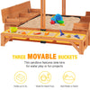 Aivituvin Children's Sandbox With Cover and Canopy