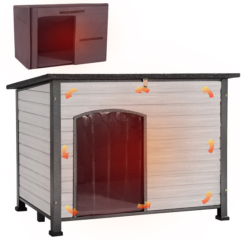 Durable Insulated Wooden Dog House for All-Weather Comfort – Aivituvin