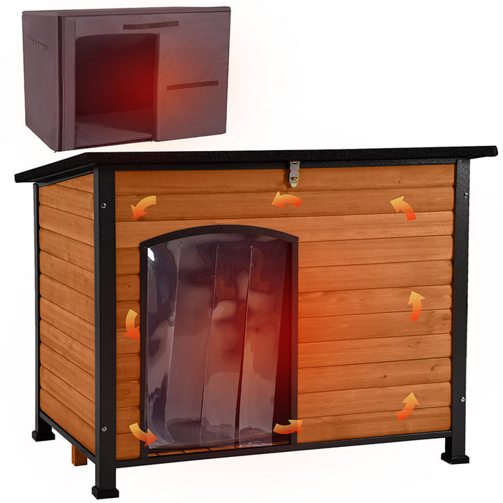 Durable Insulated Wooden Dog House for All-Weather Comfort – Aivituvin