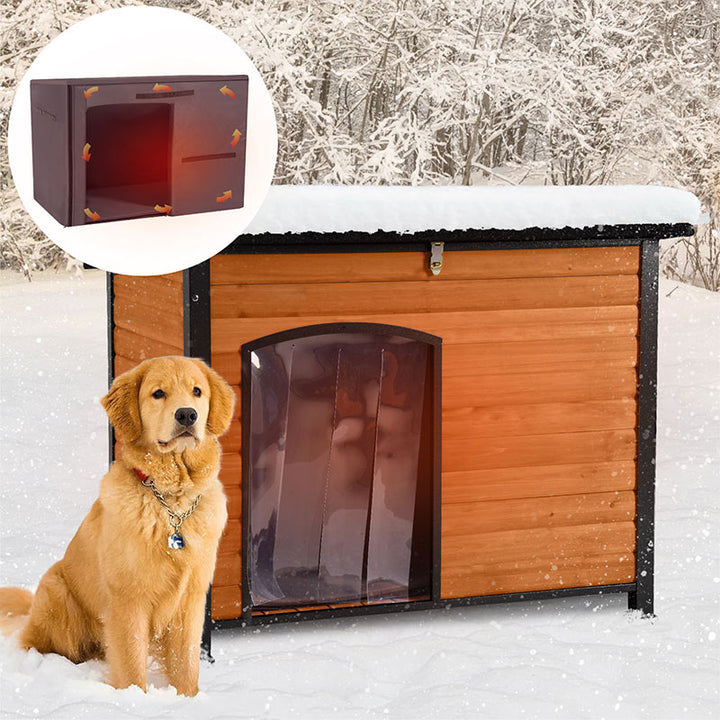Durable Insulated Wooden Dog House for All-Weather Comfort – Aivituvin