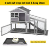 Aivituvin Outdoor and Indoor Wire Bottom Rabbit Cage