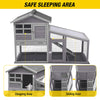 Aivituvin Outdoor and Indoor Wire Bottom Rabbit Cage