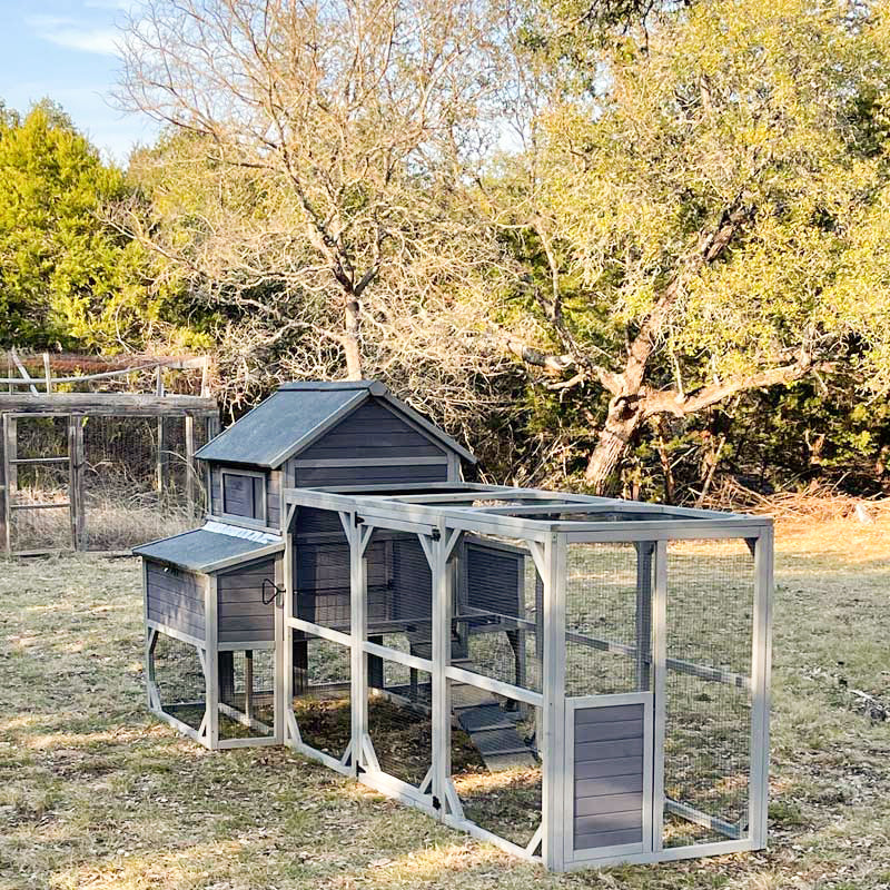 Aivituvin Large Chicken House with Run for 8-10 Chickens